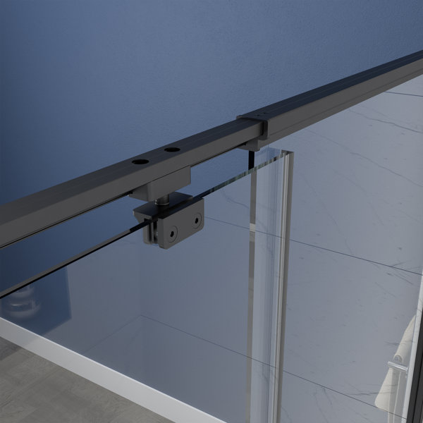 Dilon 38-42" Wide X 71" High Pivot Semi-Frameless Shower Door With Clear Glass | Wayfair